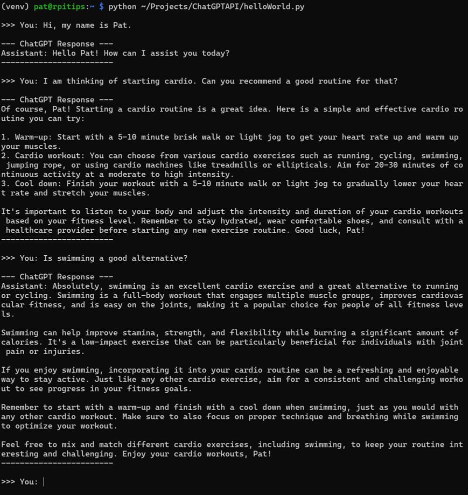Python Use The Chatgpt Api For Any Raspberry Pi Project Raspberrytips